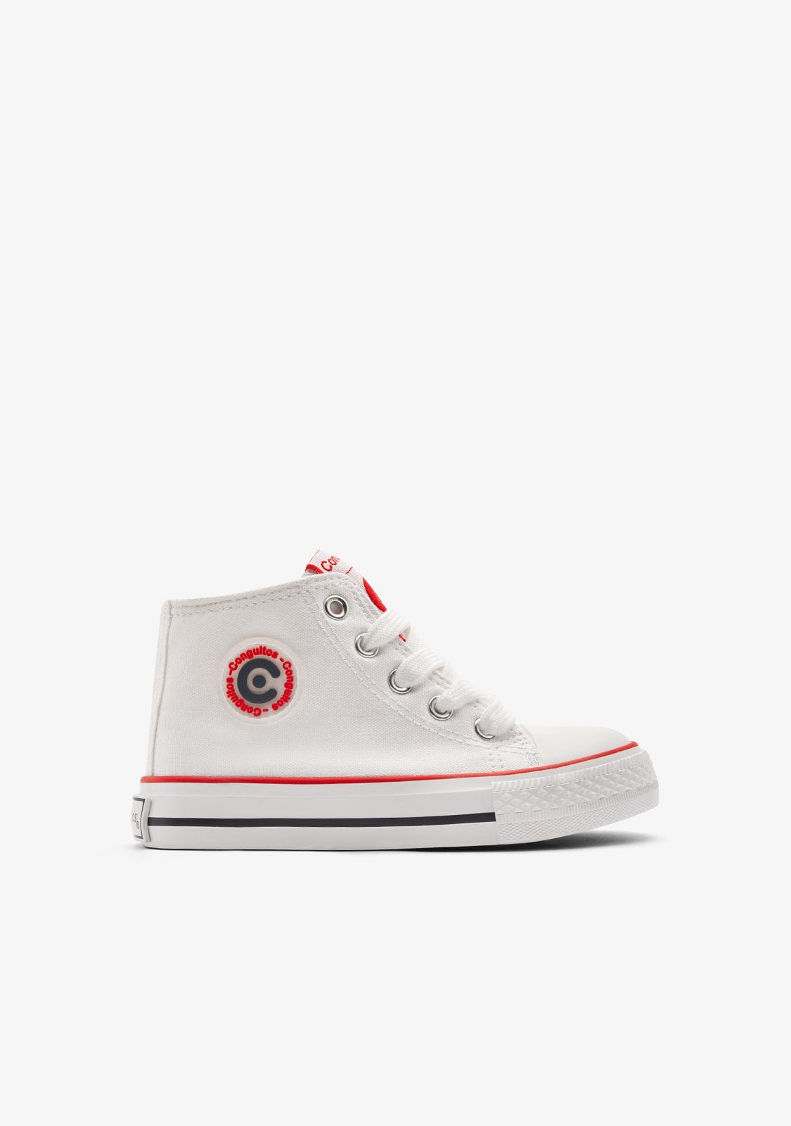 White Basic Logo High Sneakers | Conguitos